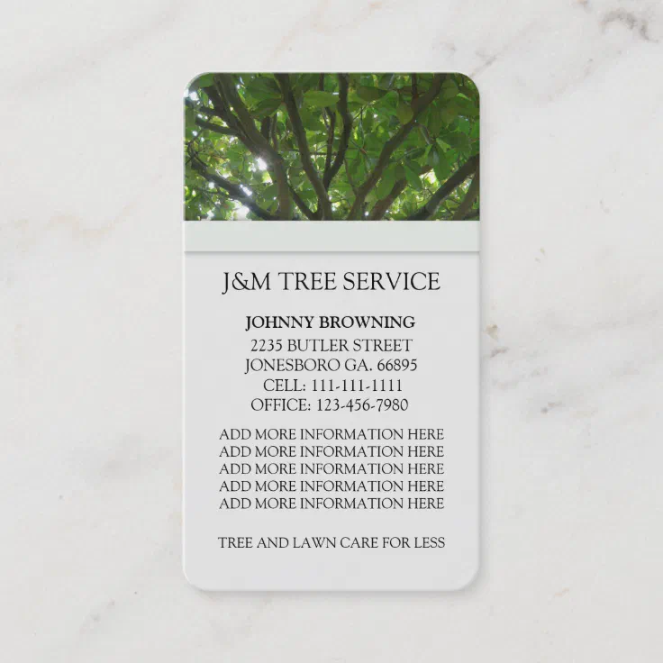 Tree Business Card | Zazzle