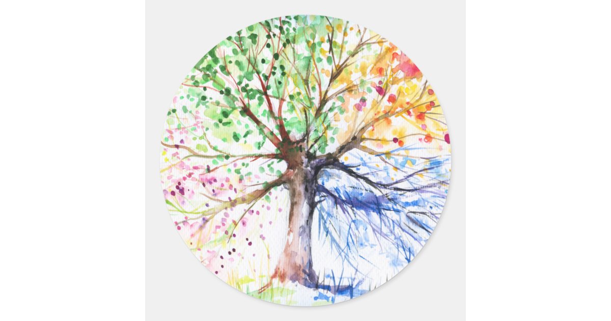 Tree Classic Round Sticker | Zazzle