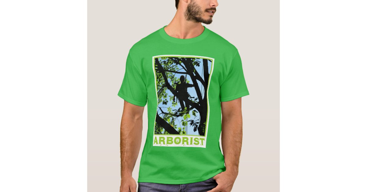 Tree Climber Silhouette: Arborist T Shirt | Zazzle