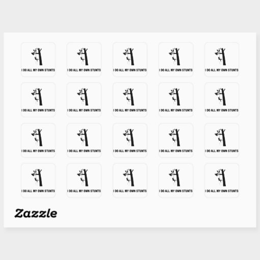 Tree Climbing Square Sticker | Zazzle
