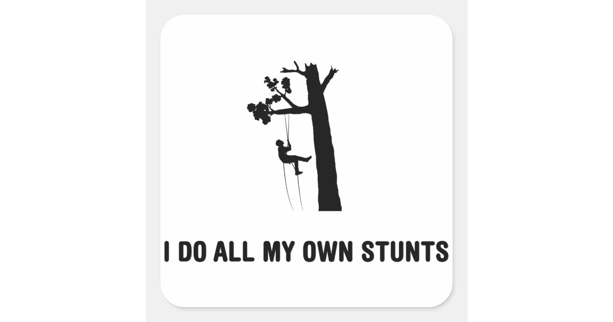 Tree Climbing Square Sticker | Zazzle