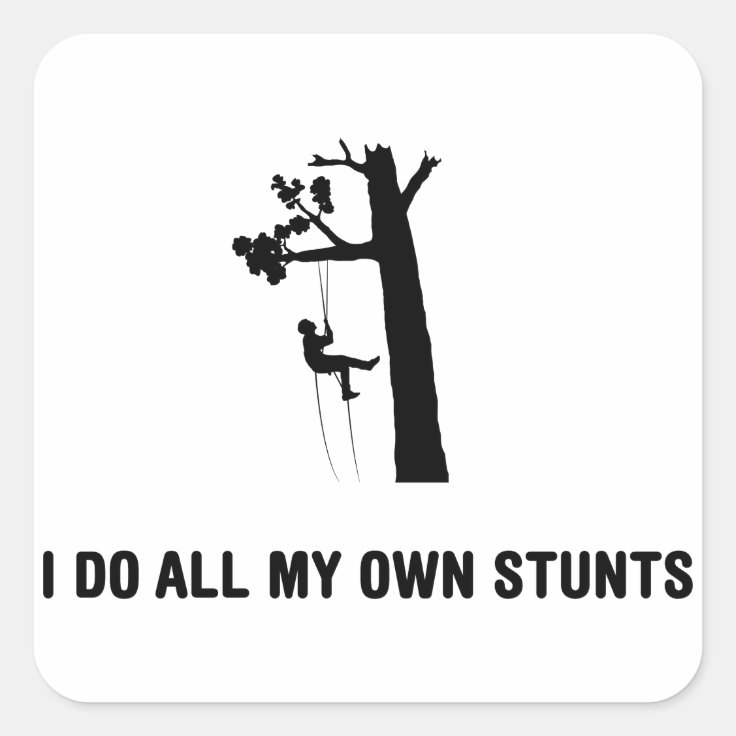 Tree Climbing Square Sticker | Zazzle