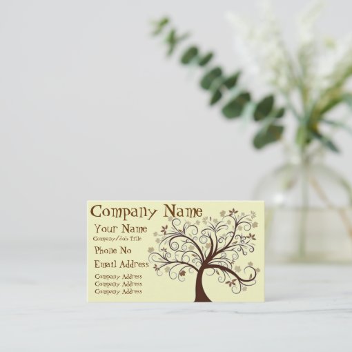 Tree Design Business Card | Zazzle