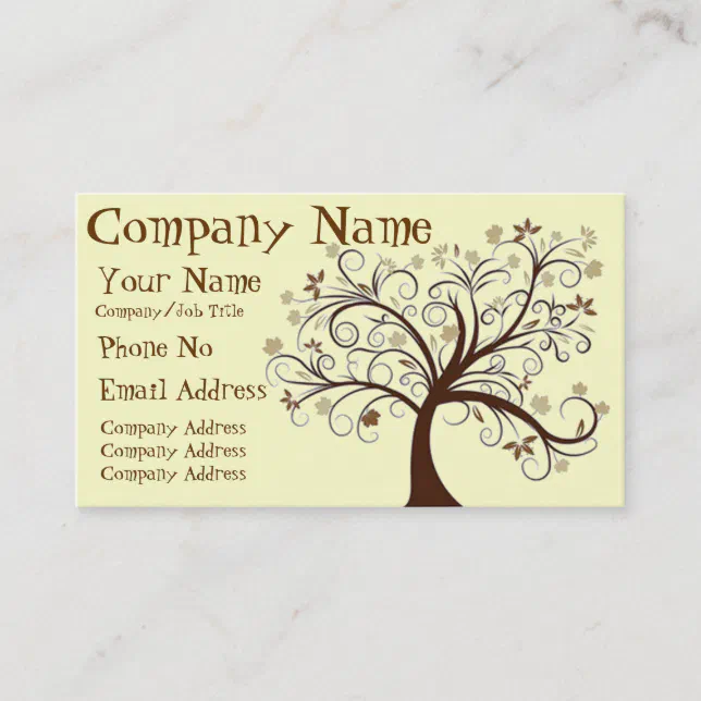 Tree Design Business Card | Zazzle