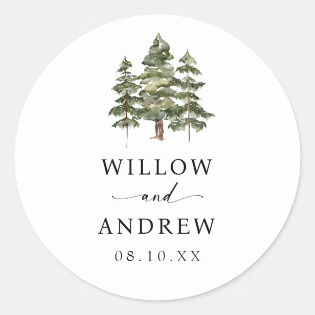 Tree Envelope Seal Sticker | Zazzle