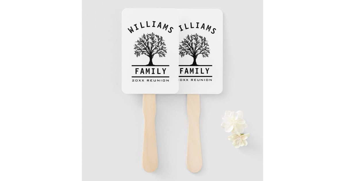 Tree Family Reunion Summer Vacation Road Trip Hand Fan | Zazzle