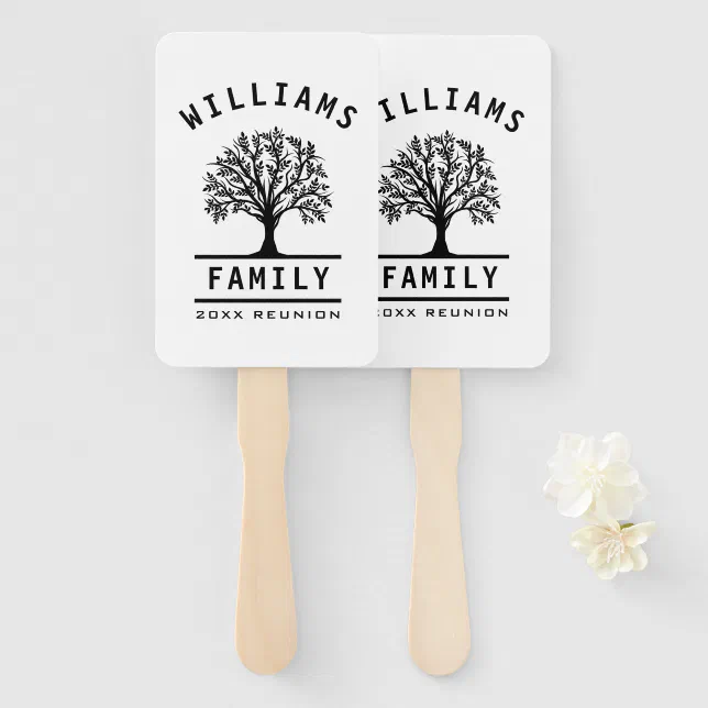 Tree Family Reunion Summer Vacation Road Trip Hand Fan | Zazzle