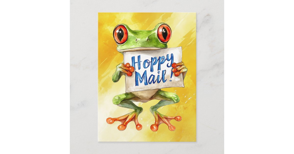 Tree Frog Hoppy Mail! - Postcard | Zazzle