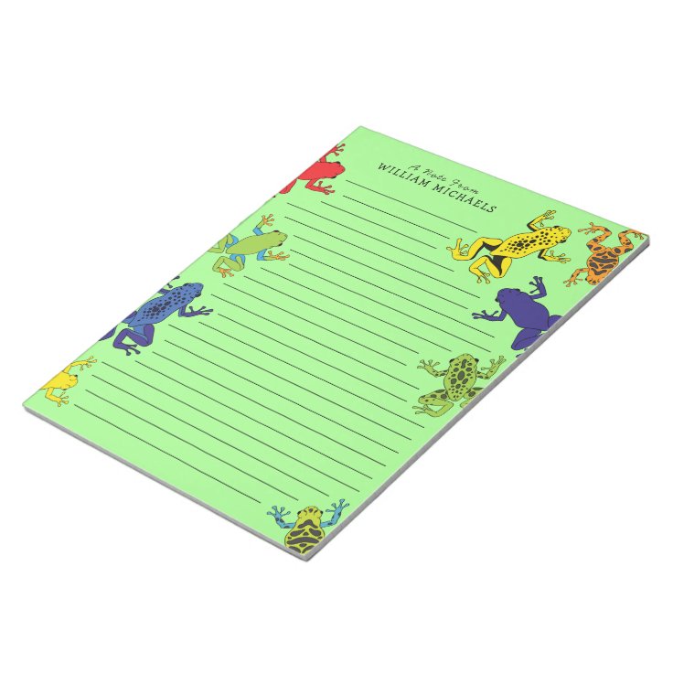 Tree Frogs Cute Kid's Personal Stationary Notepad | Zazzle