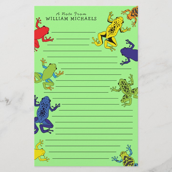 Tree Frogs Cute Kid's Stationery | Zazzle.com