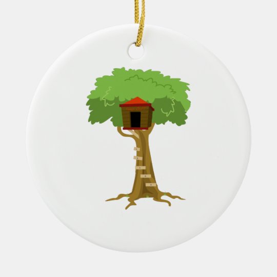 Tree House Ceramic Ornament | Zazzle.com