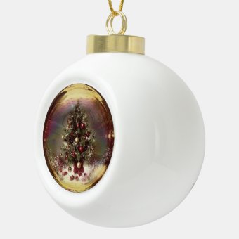 Tree in a Bubble Ceramic Ball Christmas Ornament | Zazzle