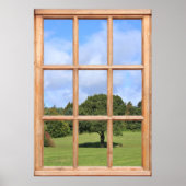 Tree in Countryside View from a Window Poster | Zazzle