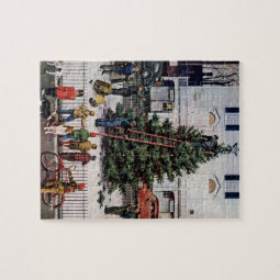 Tree in Town Square Jigsaw Puzzle | Zazzle