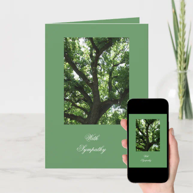 Tree Inspirational Sympathy Card | Zazzle