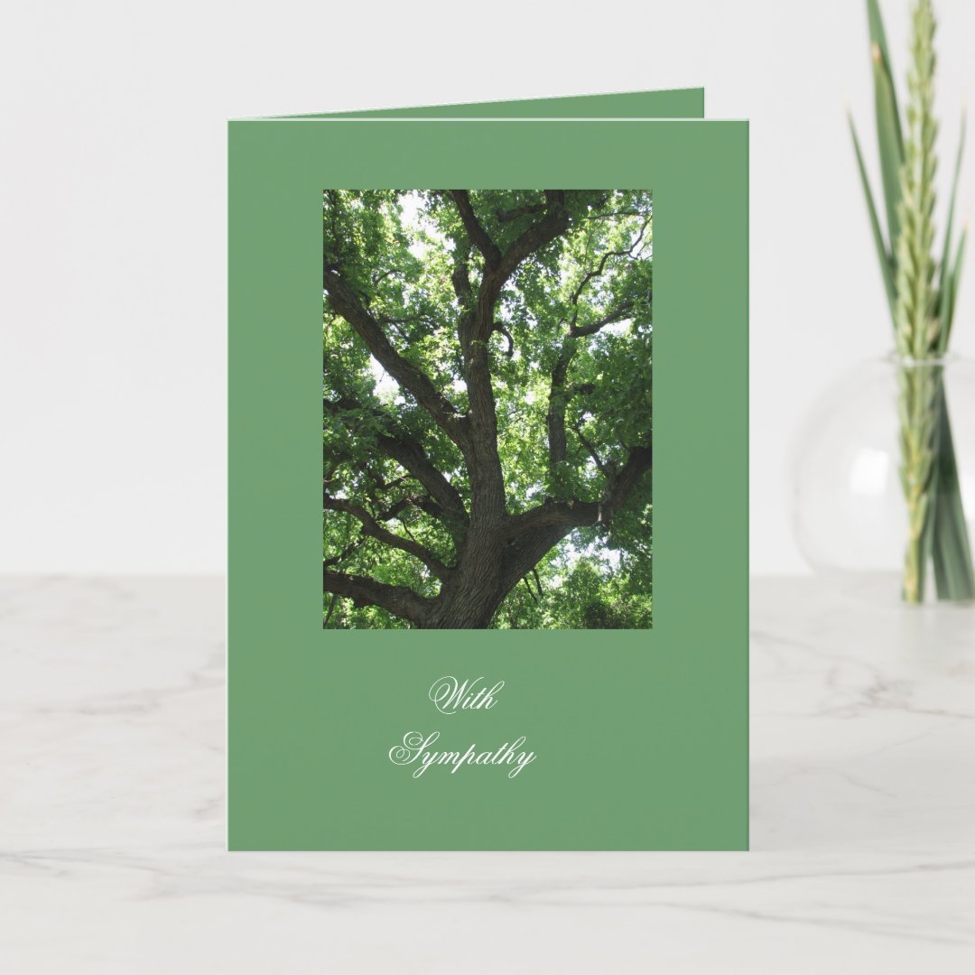 Tree Inspirational Sympathy Card | Zazzle