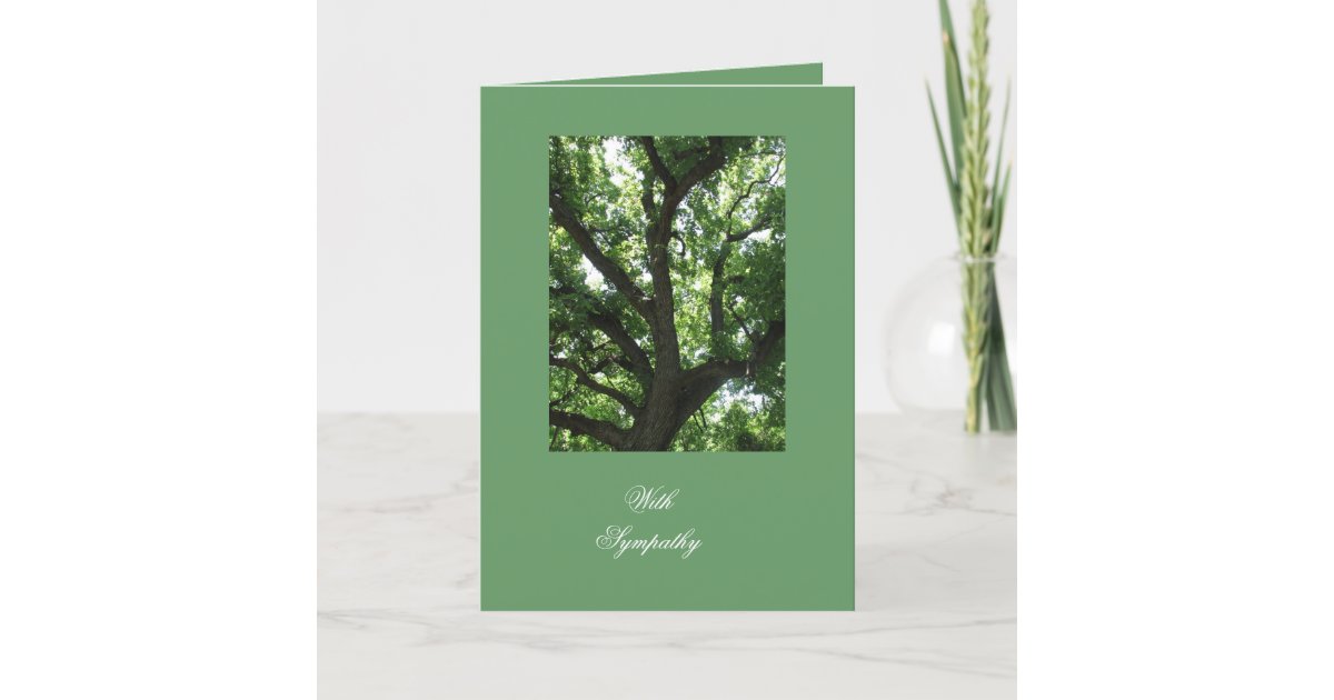 Tree Inspirational Sympathy Card | Zazzle
