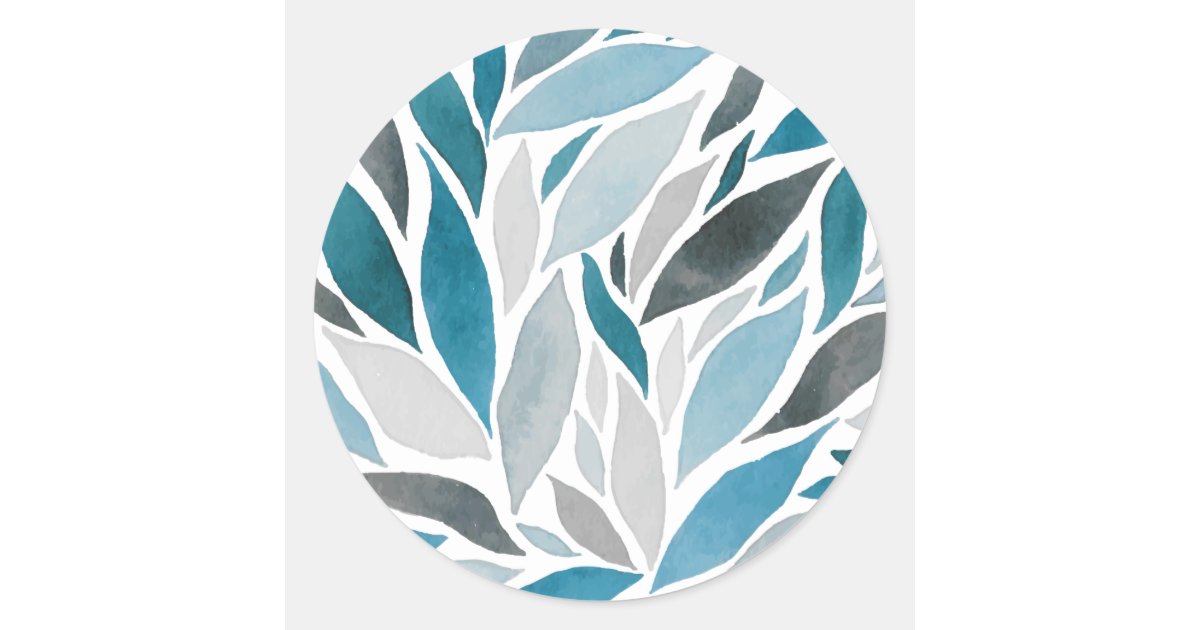 tree leaves classic round sticker | Zazzle