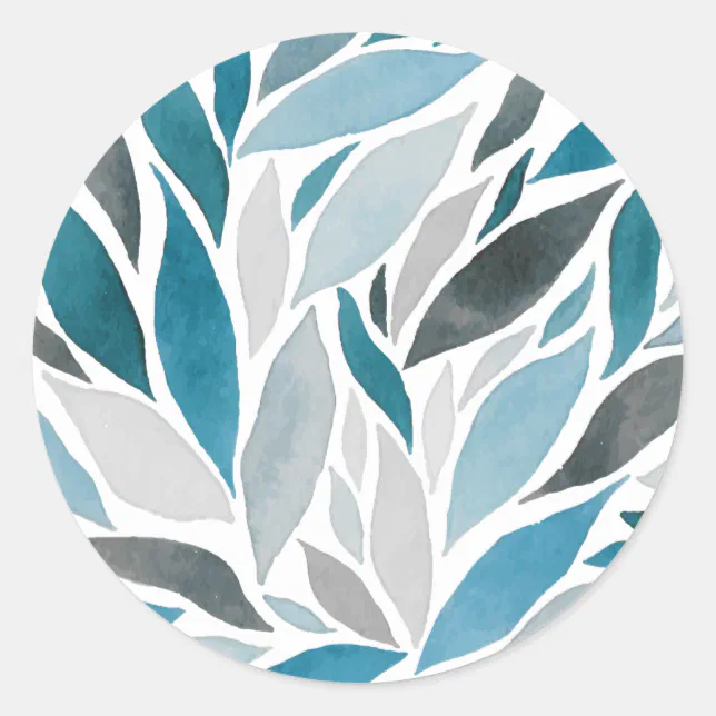 tree leaves classic round sticker | Zazzle