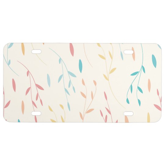 tree leaves license plate | Zazzle.com