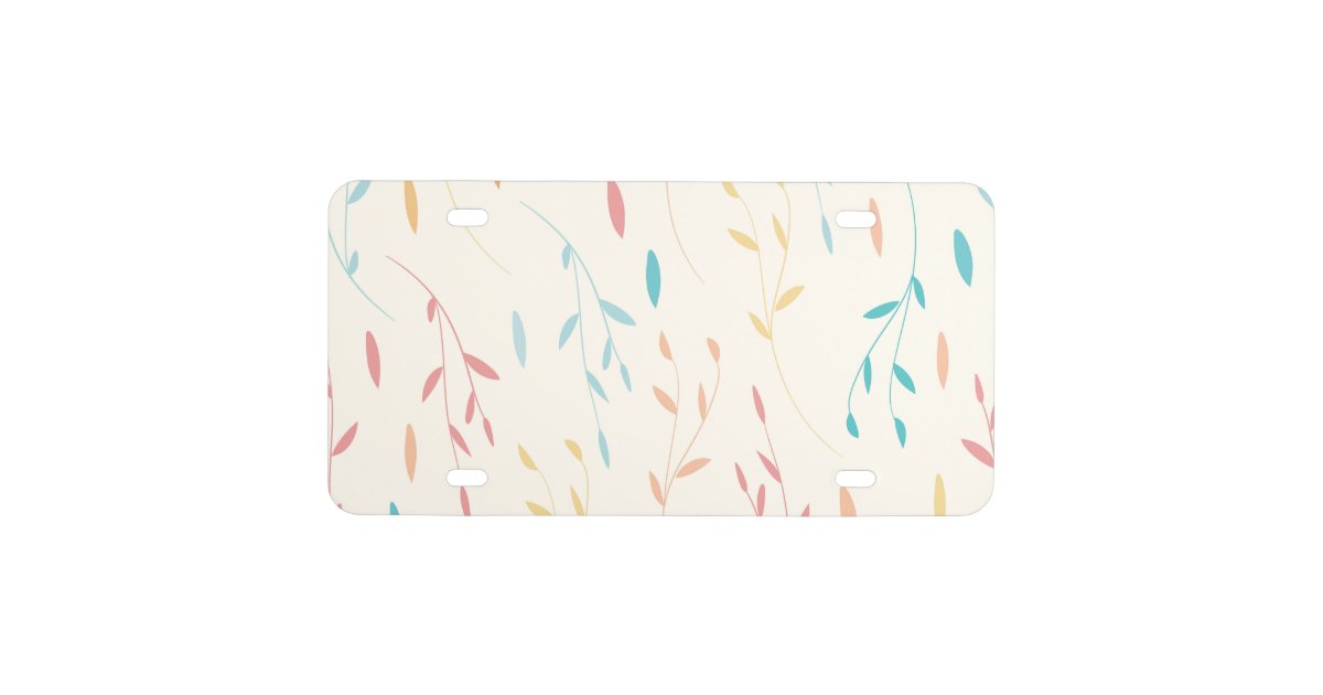 tree leaves license plate | Zazzle