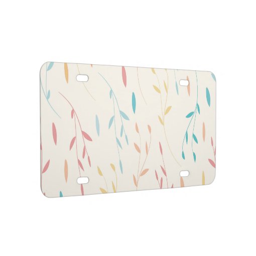 tree leaves license plate | Zazzle