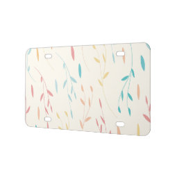 tree leaves license plate | Zazzle