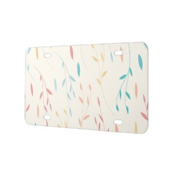 tree leaves license plate | Zazzle