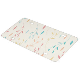 tree leaves license plate | Zazzle