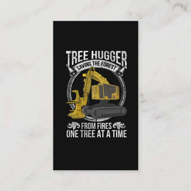 Tree Logging Joke Forestry Harvester Business Card | Zazzle