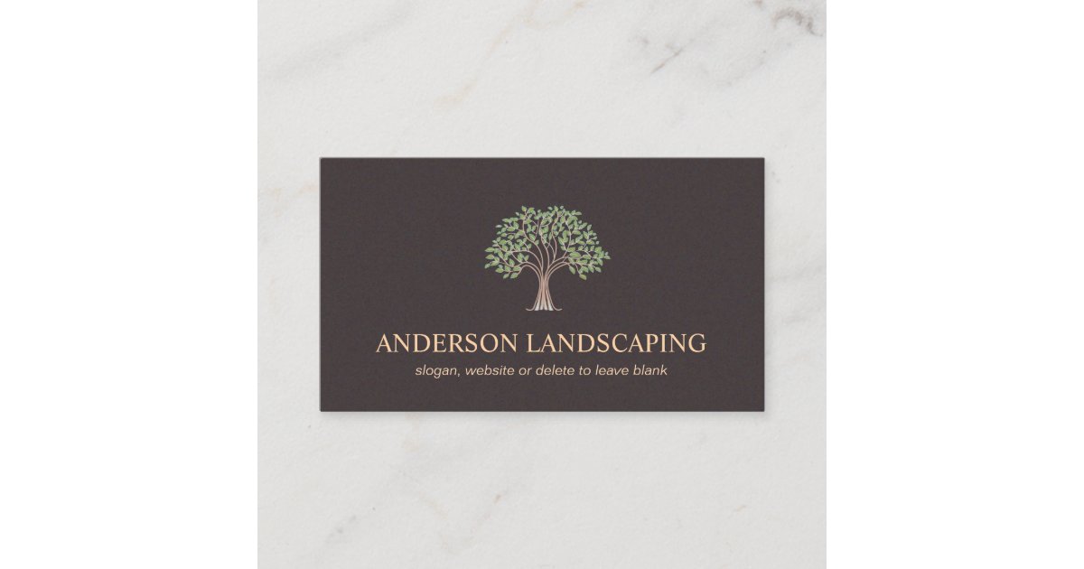 Tree Logo Business Card | Zazzle