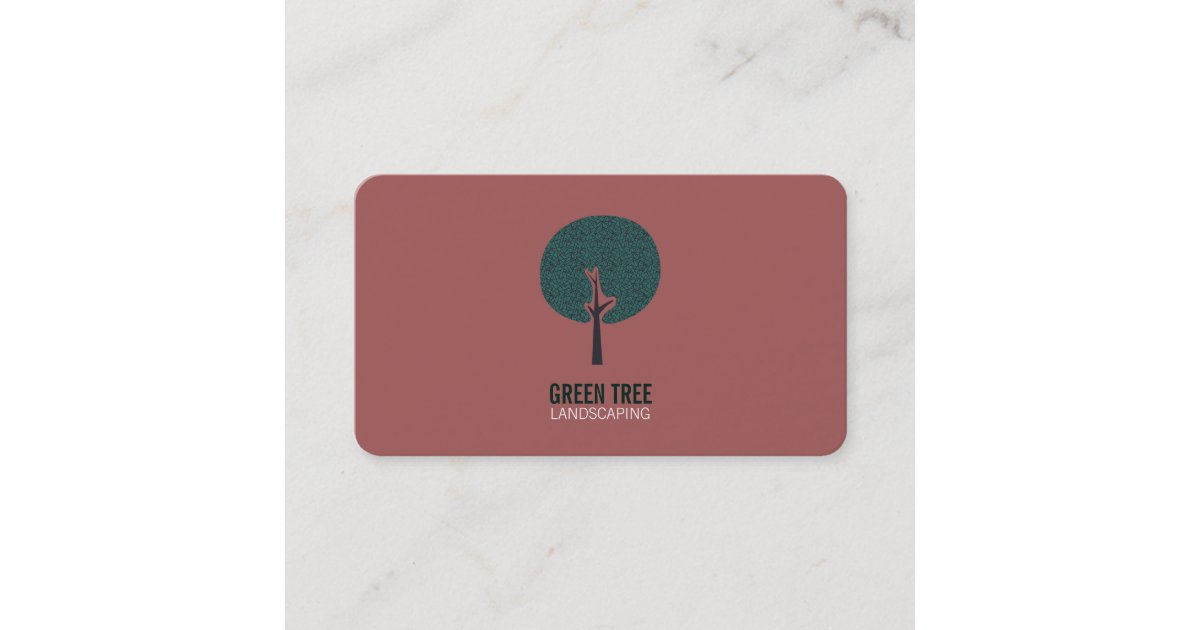 Tree Logo (gray) Business Card | Zazzle