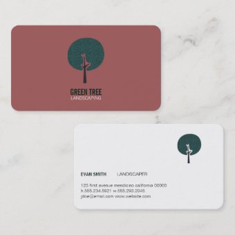 Tree Logo (gray) Business Card | Zazzle