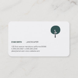 Tree Logo (natural green) Business Card | Zazzle