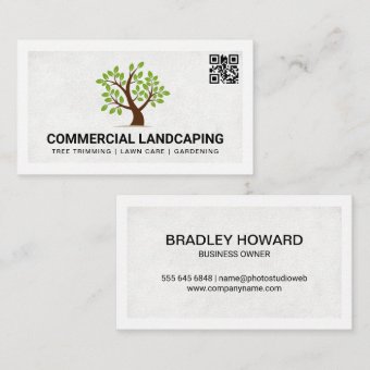 Tree Logo | QR Code Business Card | Zazzle