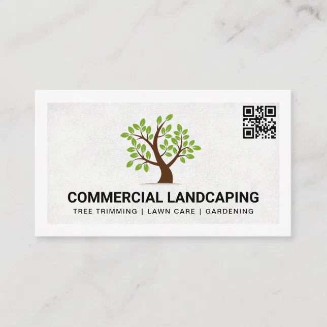 Tree Logo | QR Code Business Card | Zazzle