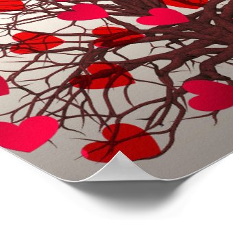 Tree of Hearts Poster | Zazzle