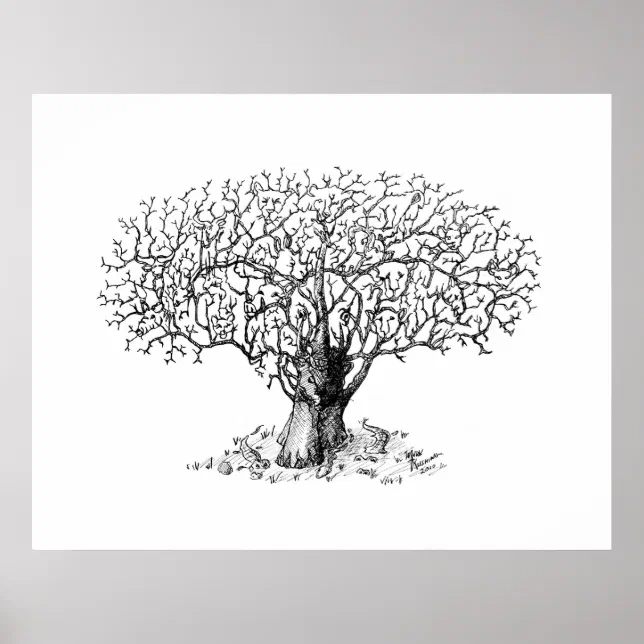 Tree of Life - animals Poster | Zazzle