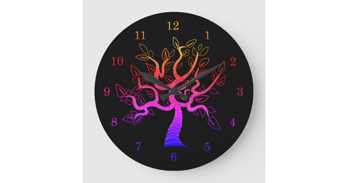 Tree of Life Art - Large Clock | Zazzle