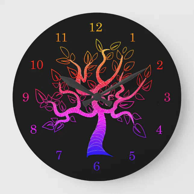Tree of Life Art - Large Clock | Zazzle
