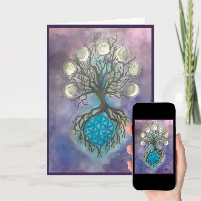 Tree of Life Blank Greeting Card | Zazzle