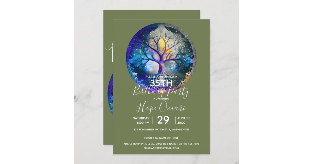 Tree of Life | Celestial Invitation | Zazzle