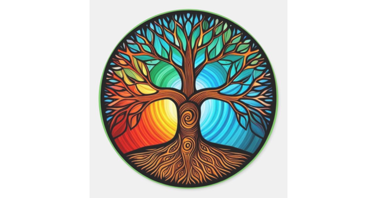 Tree of Life Classic Round Sticker | Zazzle