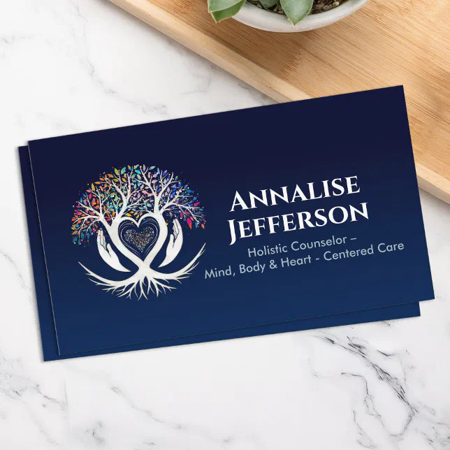 Tree of life - Compassion -Heart-Centered Support Business Card | Zazzle