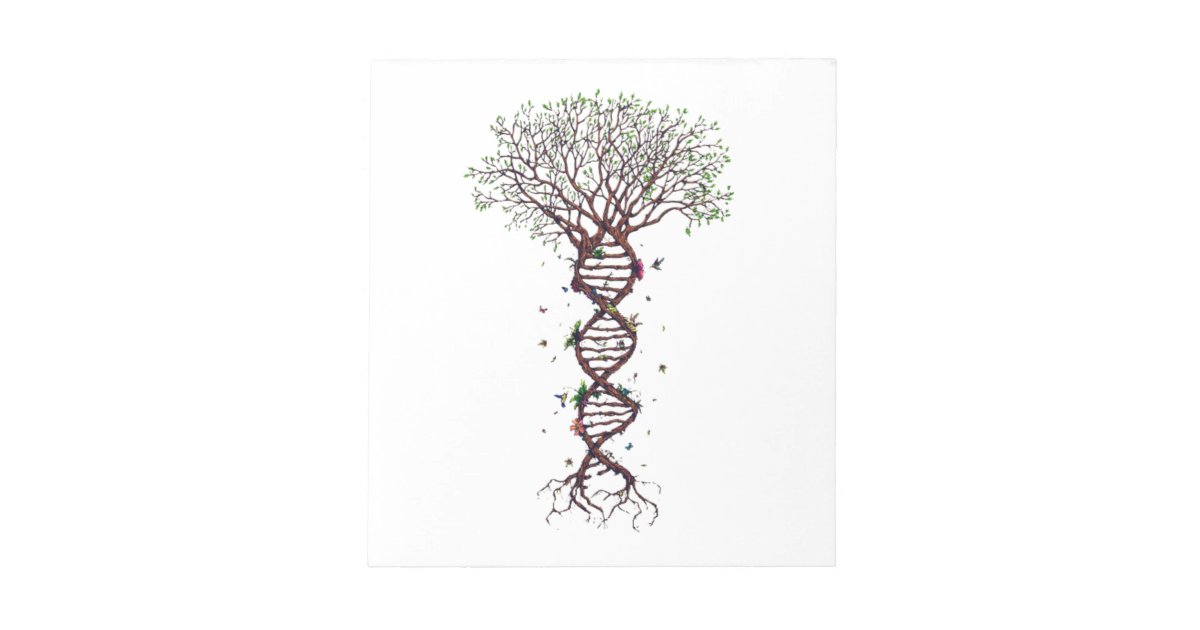 Tree of Life DNA Genetics Biology Environment Notepad | Zazzle