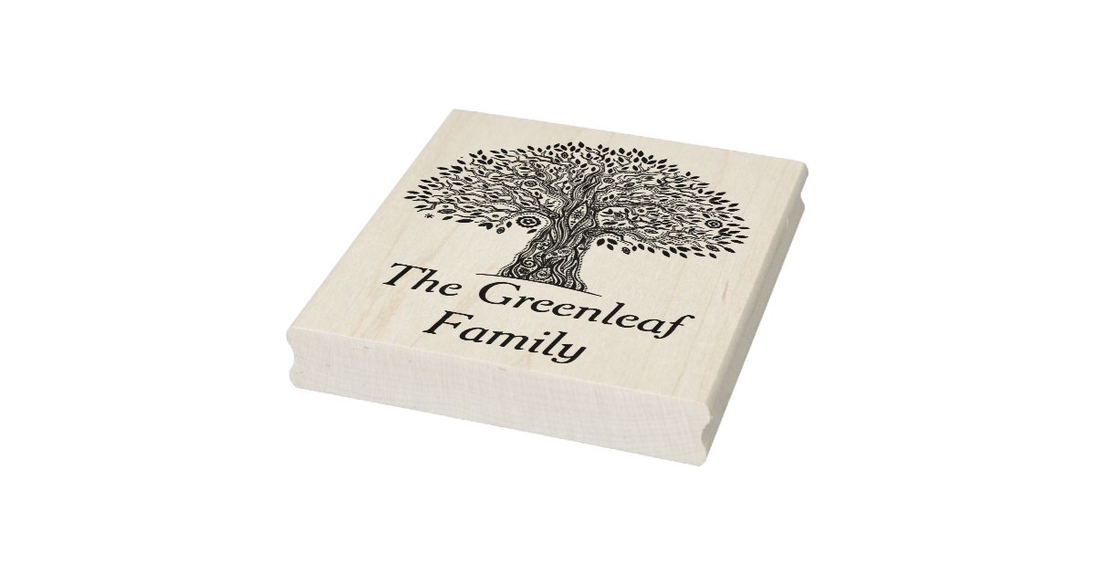Tree Of Life Doodle Rubber Stamp | Zazzle