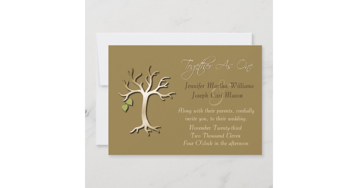 Tree of Life Elegant Fall Wedding Invitation | Zazzle