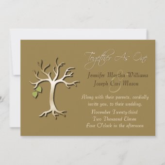 Tree of Life Elegant Fall Wedding Invitation | Zazzle