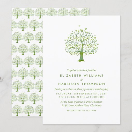 Tree of Life, Elegant Wedding Invitation | Zazzle