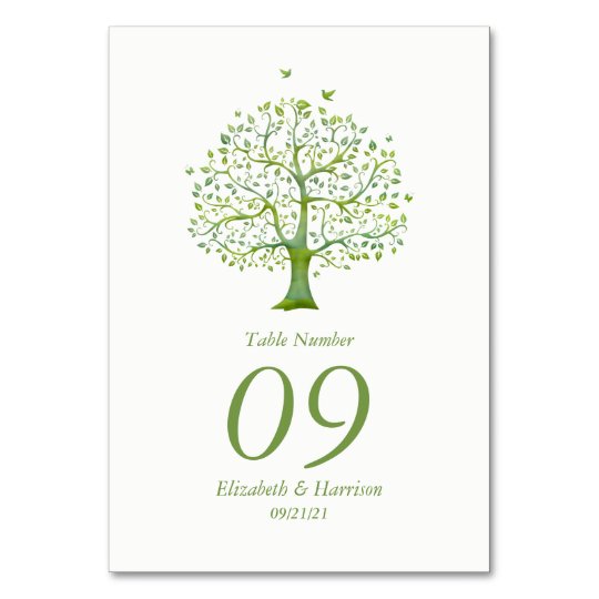 Tree of Life, Elegant Wedding Table Number | Zazzle.com